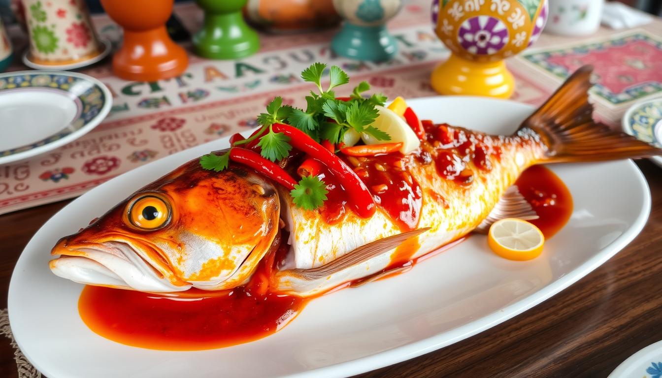 Pla Rad Prik (ปลาราดพริก): Scharfes Thai-Fischgericht