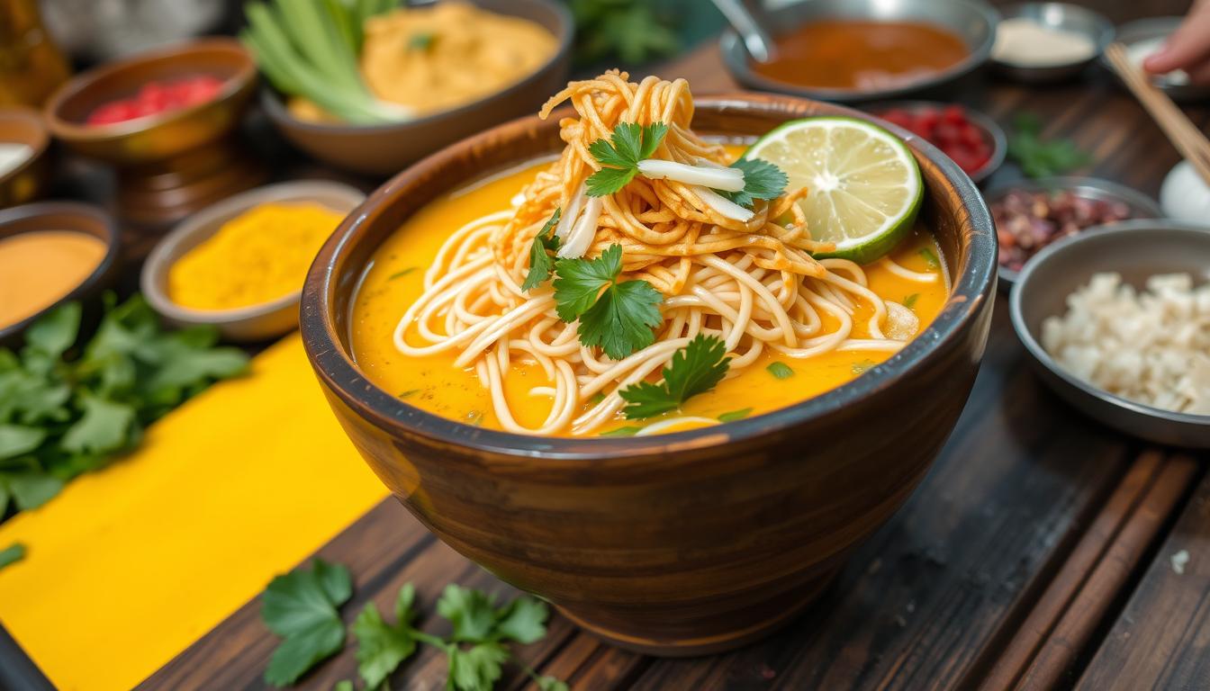 Khao Soi (ข้าวซอย): Thailändische Curry-Nudelsuppe